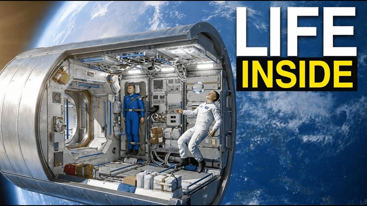 How Astronauts Shower, Eat & Sleep on the ISS - YouTube