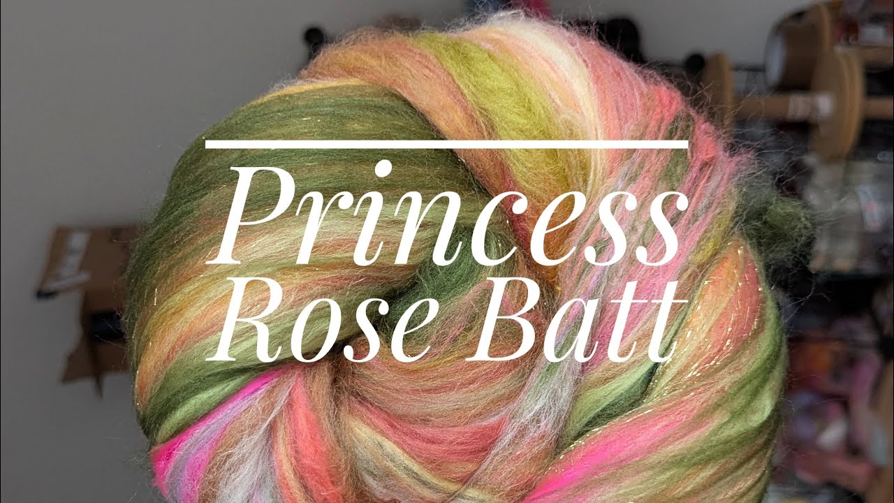 Carding Up a Princess Rose Batt / Handspun Yarn - YouTube