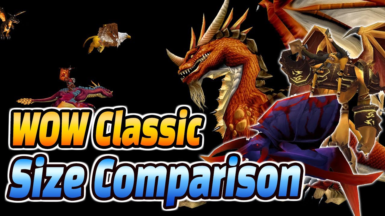 WOW Size comparison 3d (World of Warcraft 월드 오브 워크래프트 와우 몬스터 크기 비교 ...