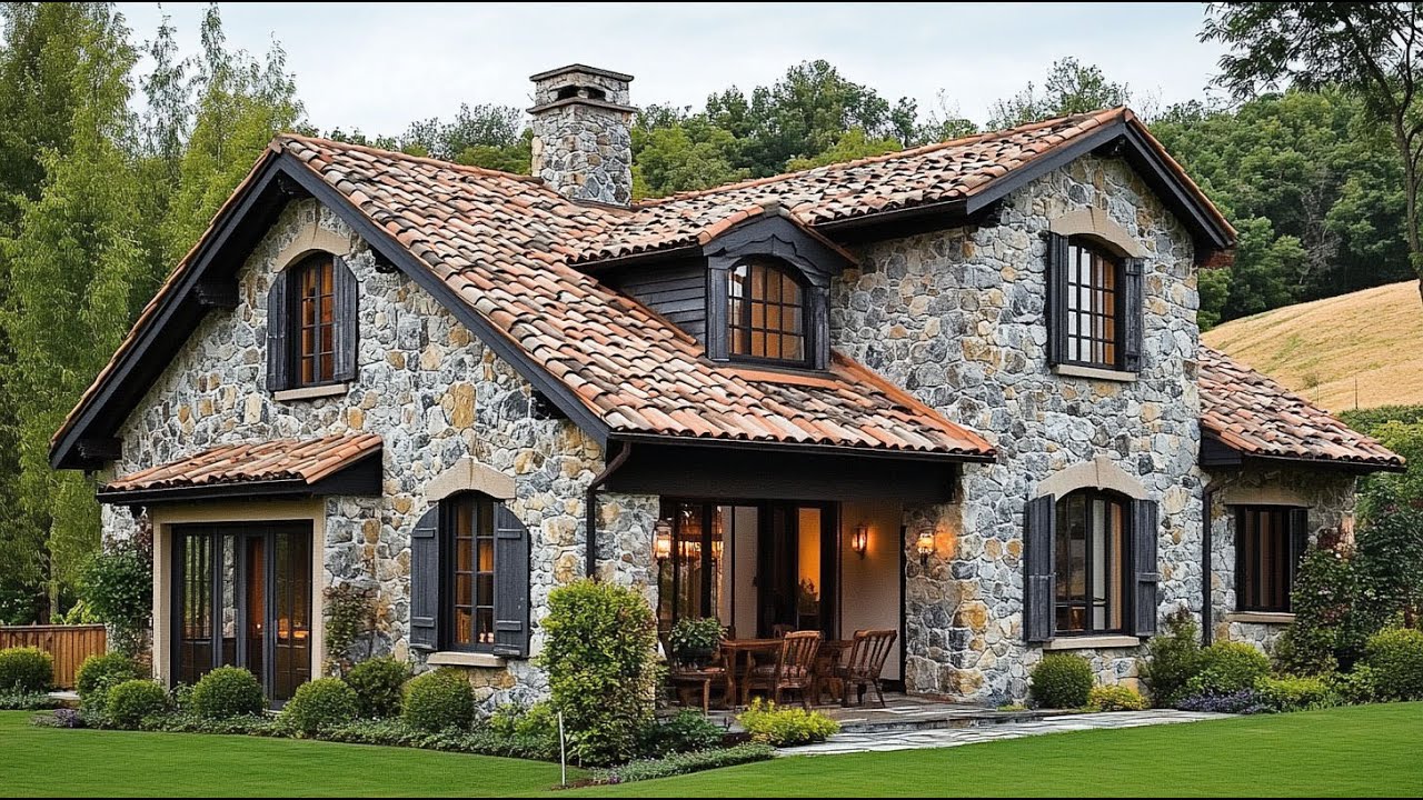 Natural Stone House Design – Rustic, Cozy & Full of Inspiration! - YouTube