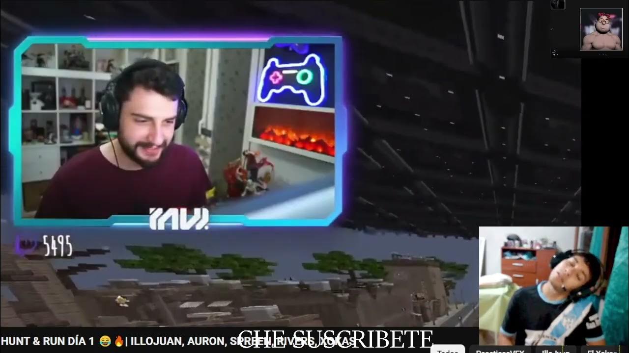 MEJORES MOMENTOS HUNT & RUN DÍA 1 😂🔥| ILLOJUAN, AURON, SPREEN, RIVERS, XOKAS Mi Reaccion - YouTube