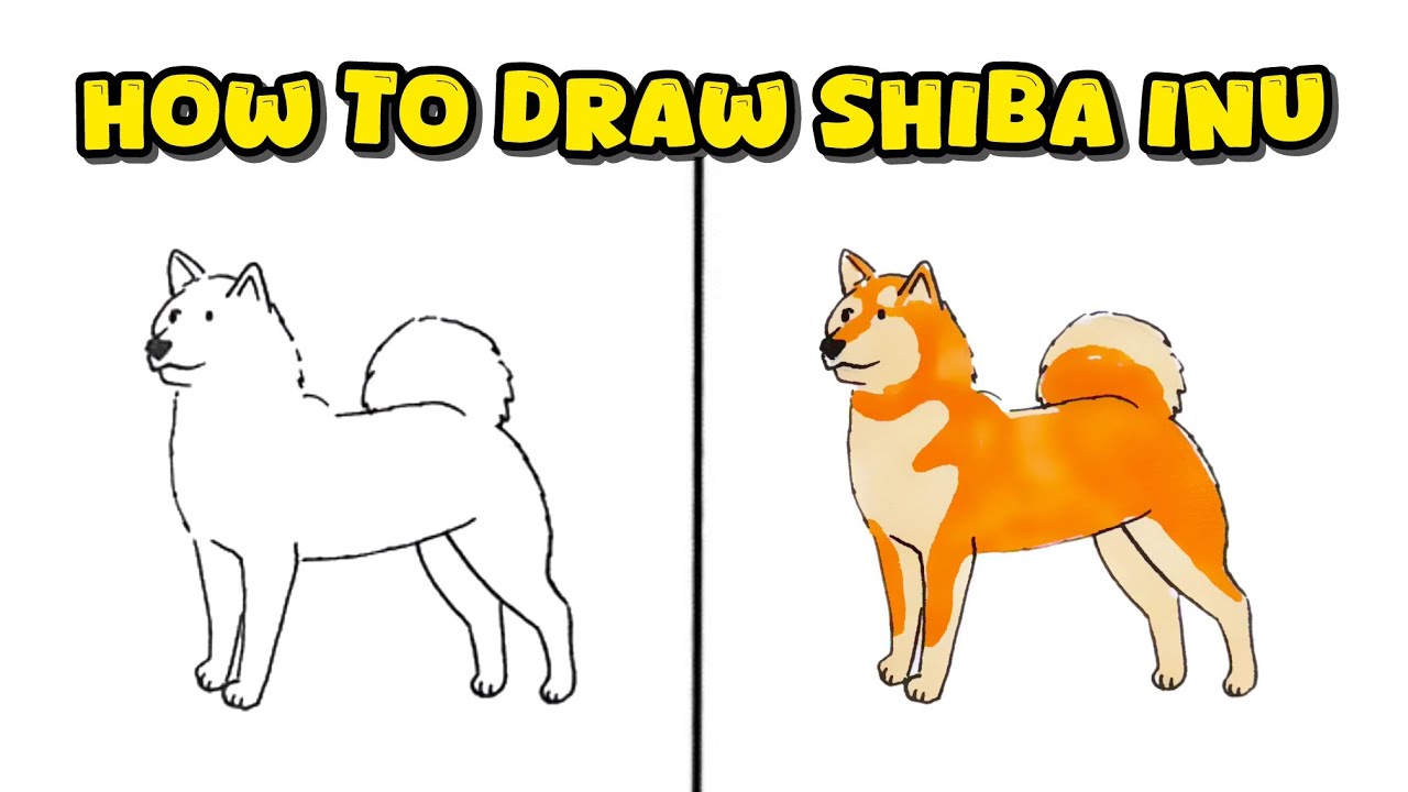 How to Draw a Shiba Inu – Step-by-Step Art of Creation Dog Breed ...
