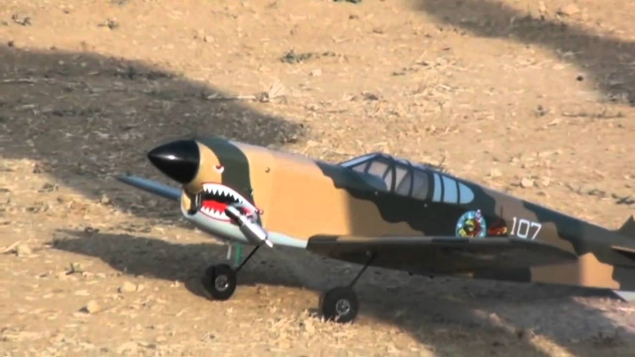 Great Planes P-40 Warhawk (39") maiden flight - YouTube