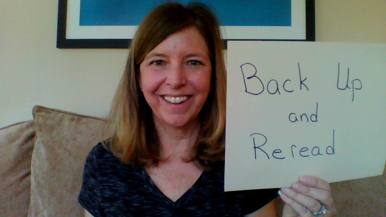Reading Strategies Series Back Up and Reread - YouTube