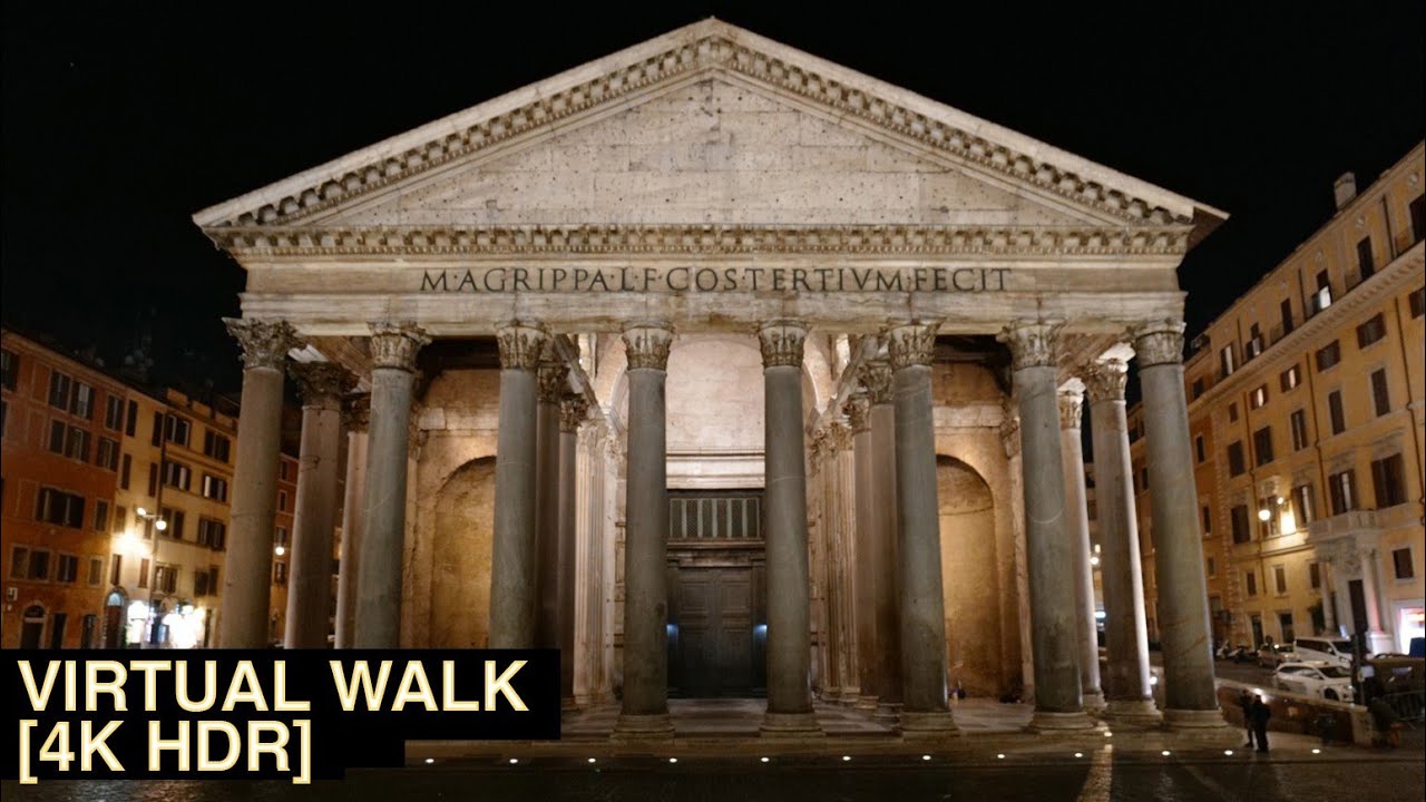 [4K HDR] Evening Walk and Christmas Lights | Rome, Italy | Slow TV ...