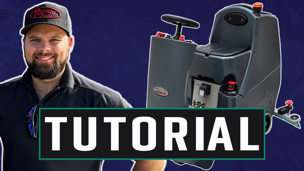 NaceCare TGB2128 Ride-On-Scrubber TUTORIAL & LIVE Demo - YouTube