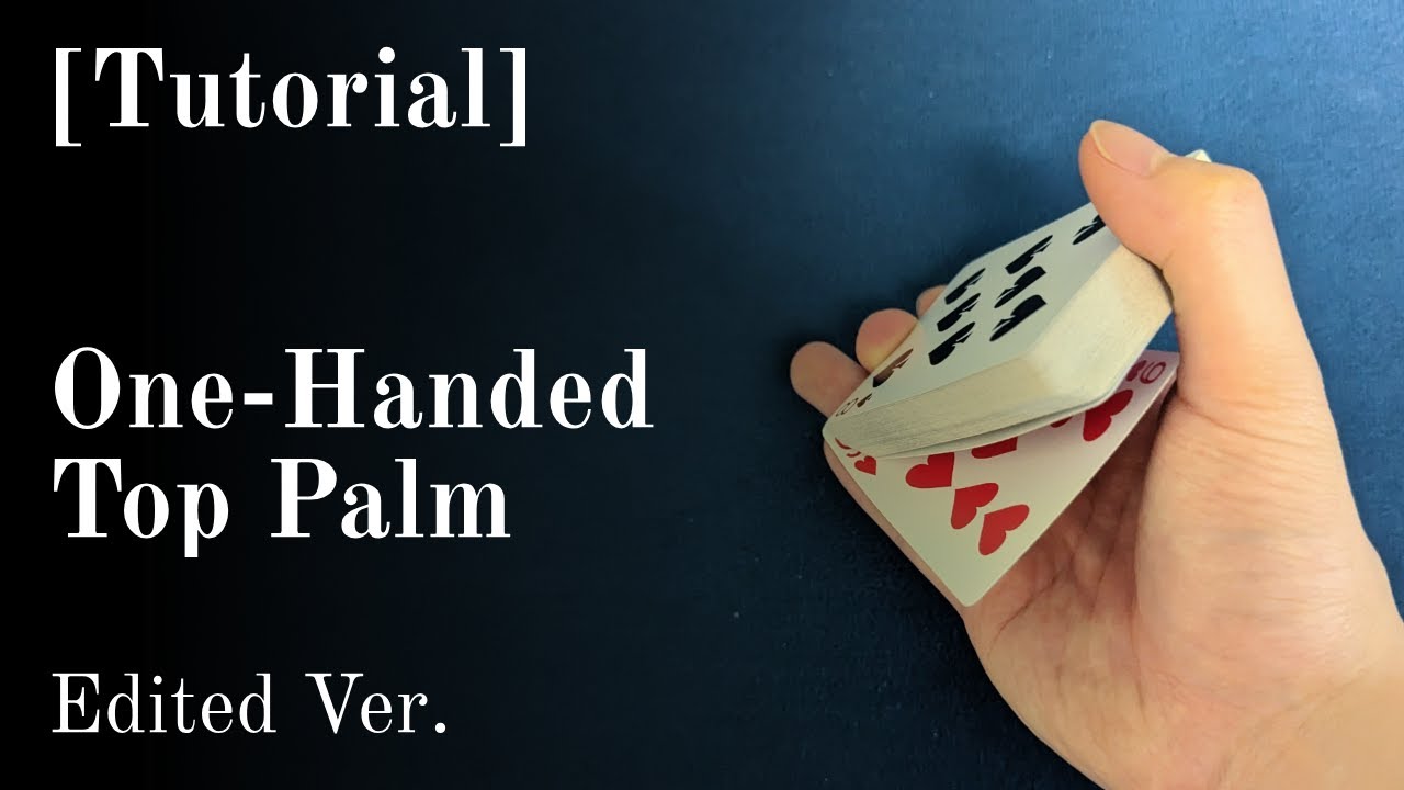 One-Handed Top Palm - YouTube