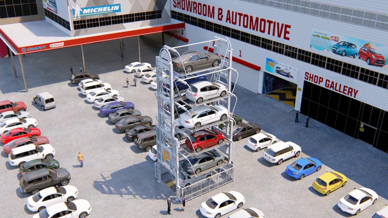 Automated Rotary Parking System MPRO10 #Parkirkita - YouTube