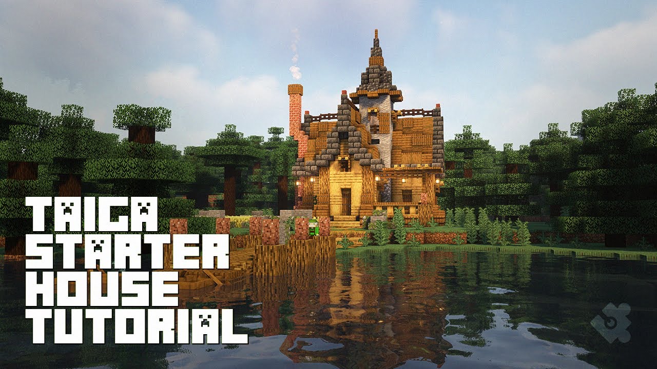 Minecraft - Taiga starter house Tutorial - YouTube