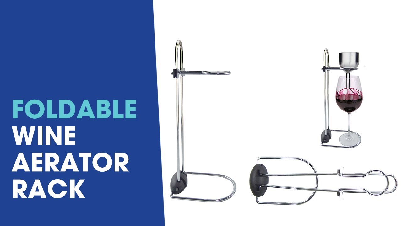 FOLDABLE WINE AERATOR RACK - YouTube