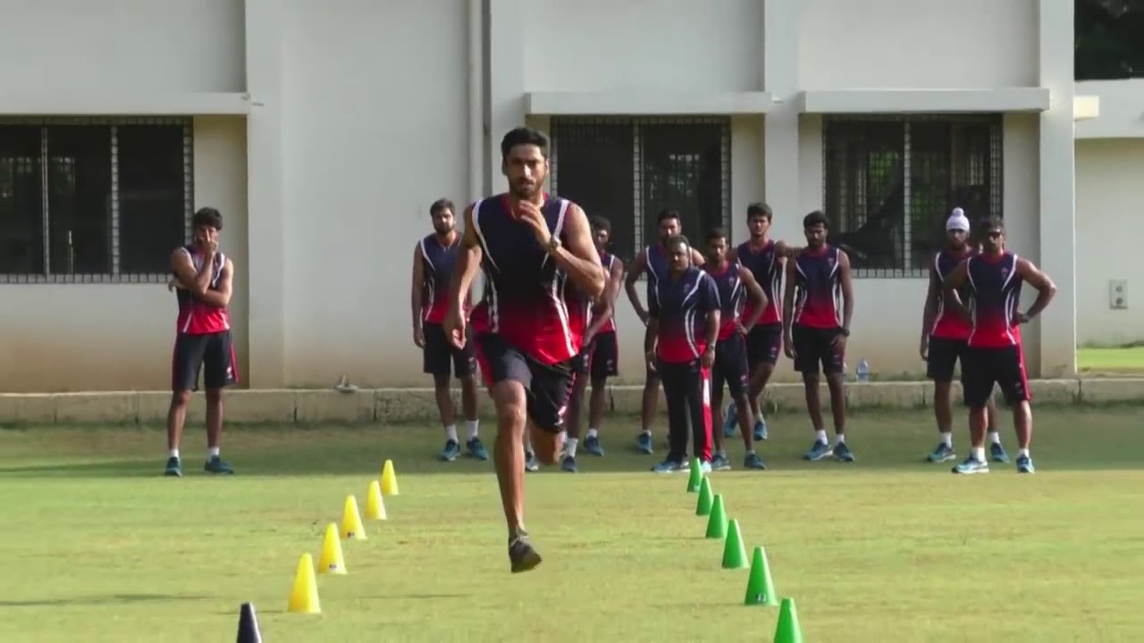 Fast bowlling training at MRF pace foundation - YouTube