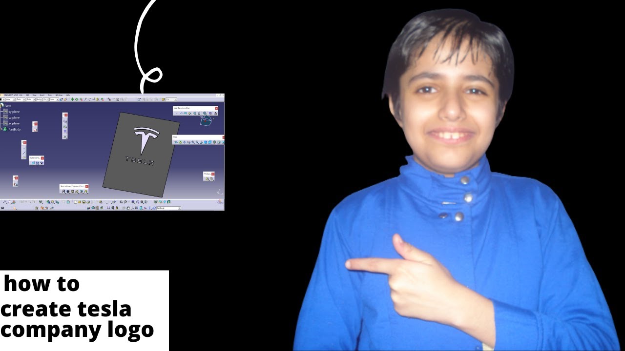 How to Create a Tesla logo in Catia v5 - YouTube