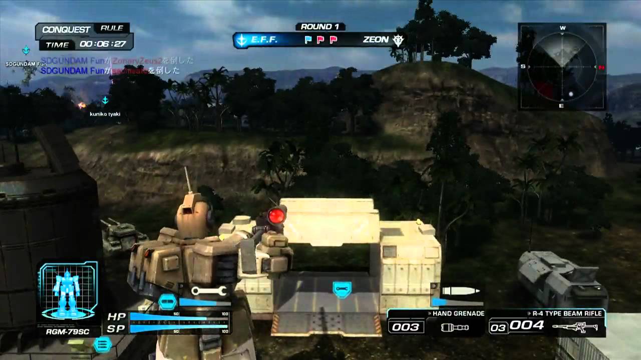 Mobile Suit Gundam: Operation Troy GM Sniper Custom play - YouTube