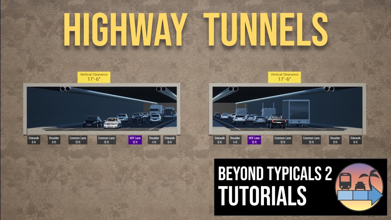 Highway Tunnels in Beyond Typicals 2 - The Best Typical Section Builder ...