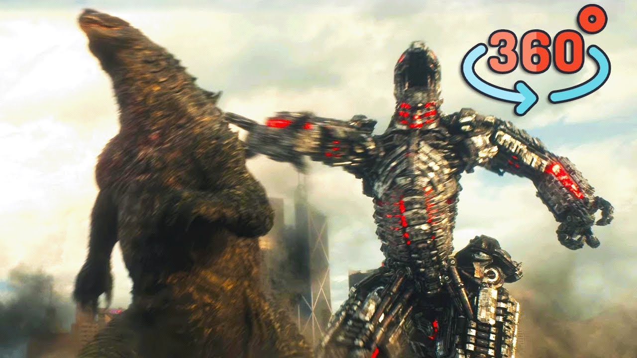 360° Godzilla VR MOVIE Godzilla vs Kong | FACE TO FACE with GODZILLA ...