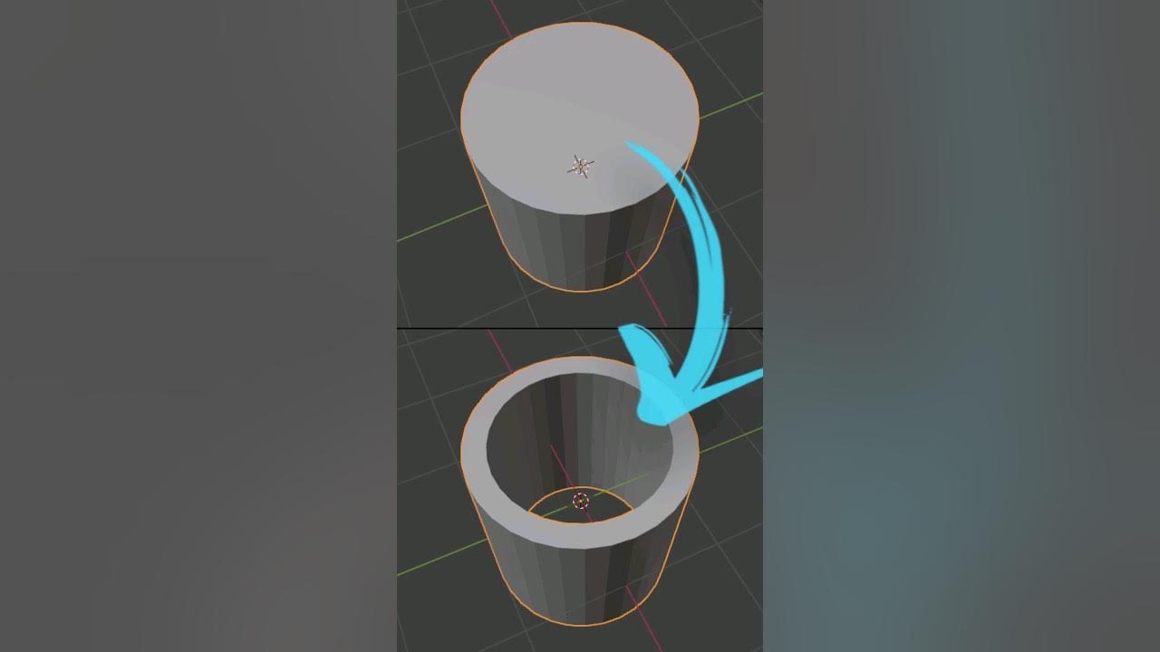 How to make Hollow Cylinder in Blender #cgian #blender #b3d #3dmodeling - YouTube