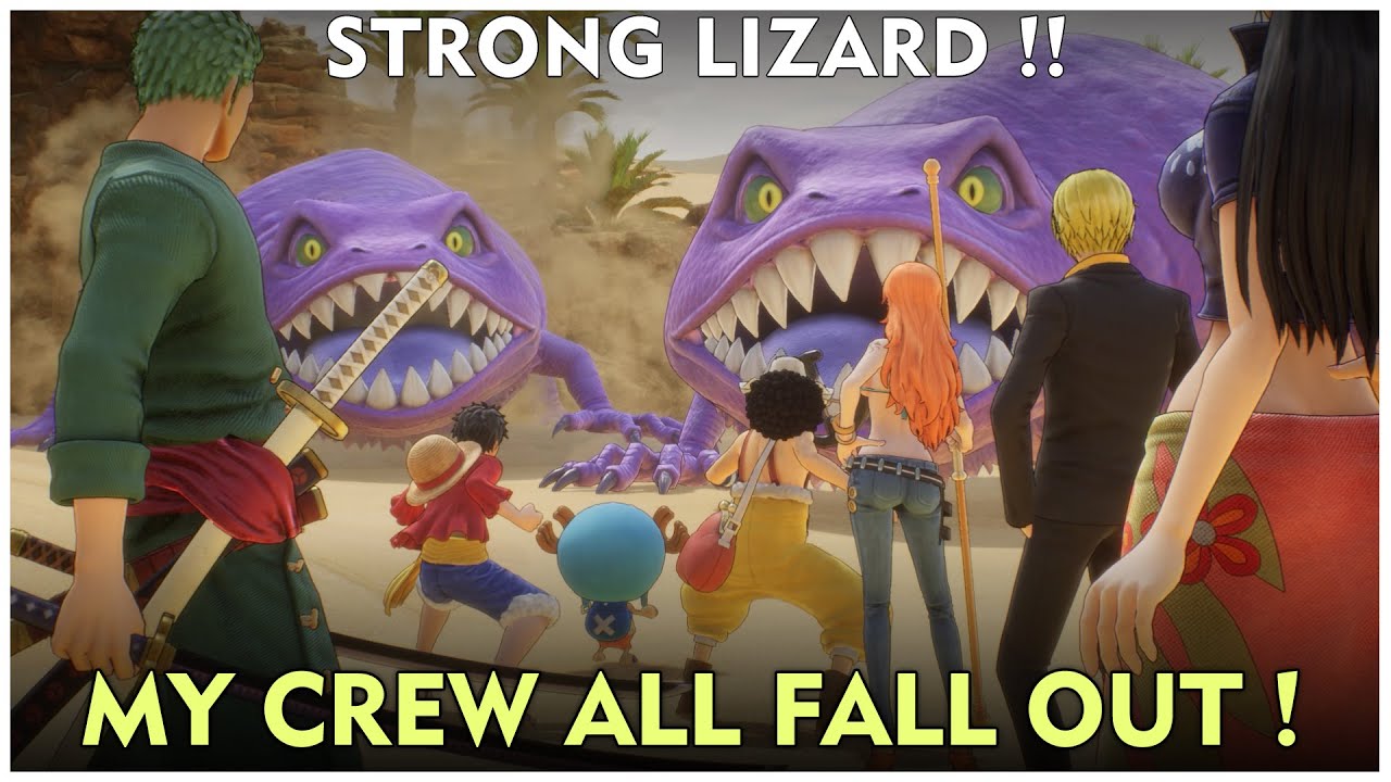 LUFFY Meet 2 Strong Desert Lizard !! | One Piece Odyssey - YouTube