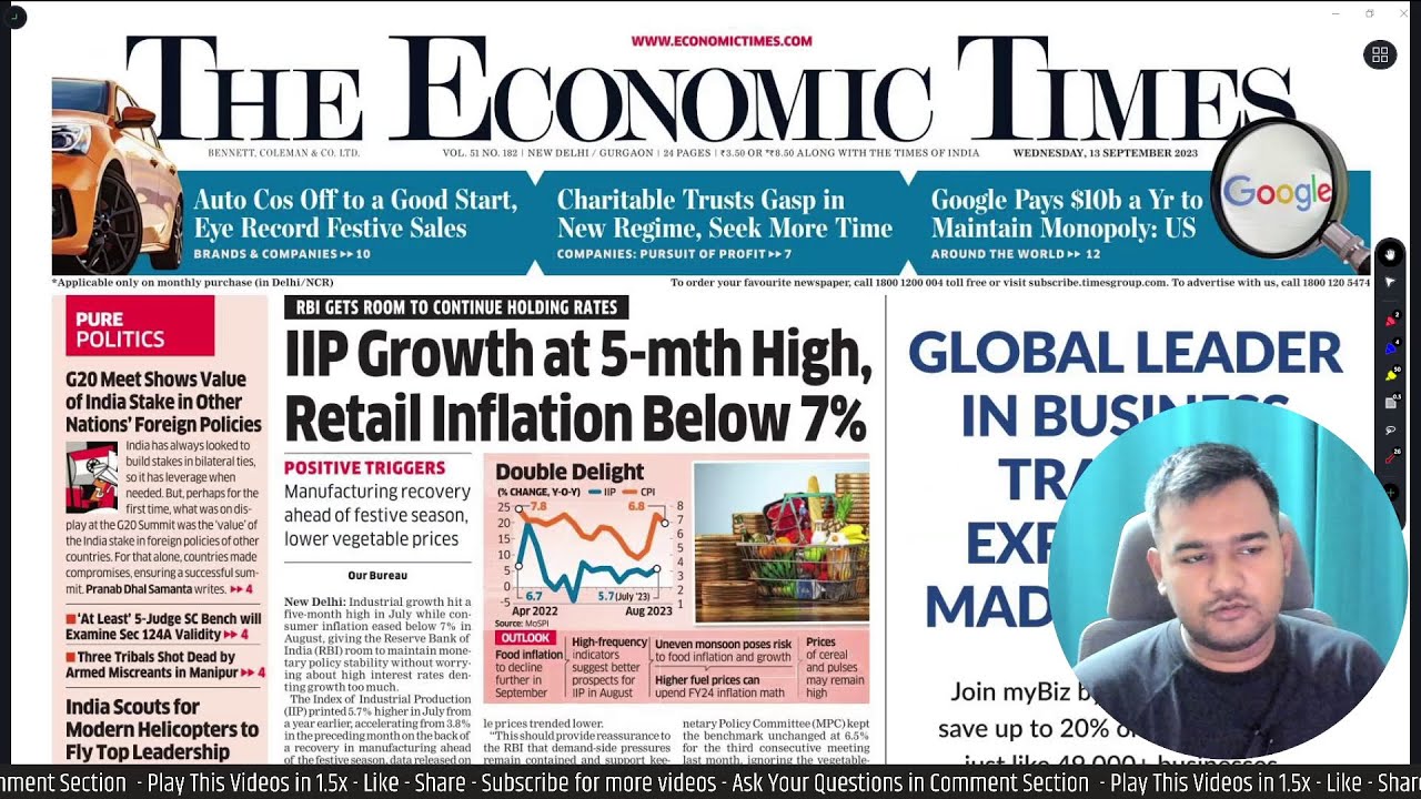 13 September 2023 - Economic Times Newspaper- Daily Business News ...