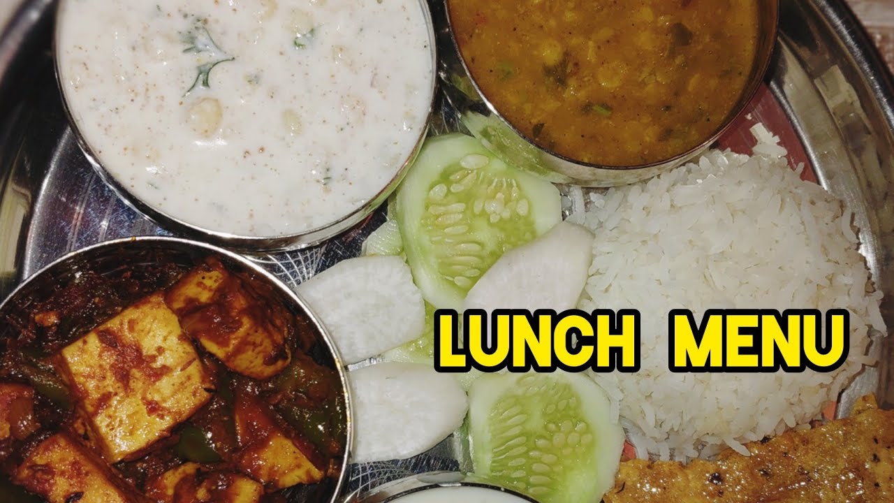 Simple Veg Lunch Menu | Lunch Thali - YouTube