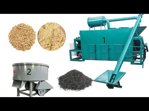 Small scale corn maize straw biochar process from stalk crusher how air ...
