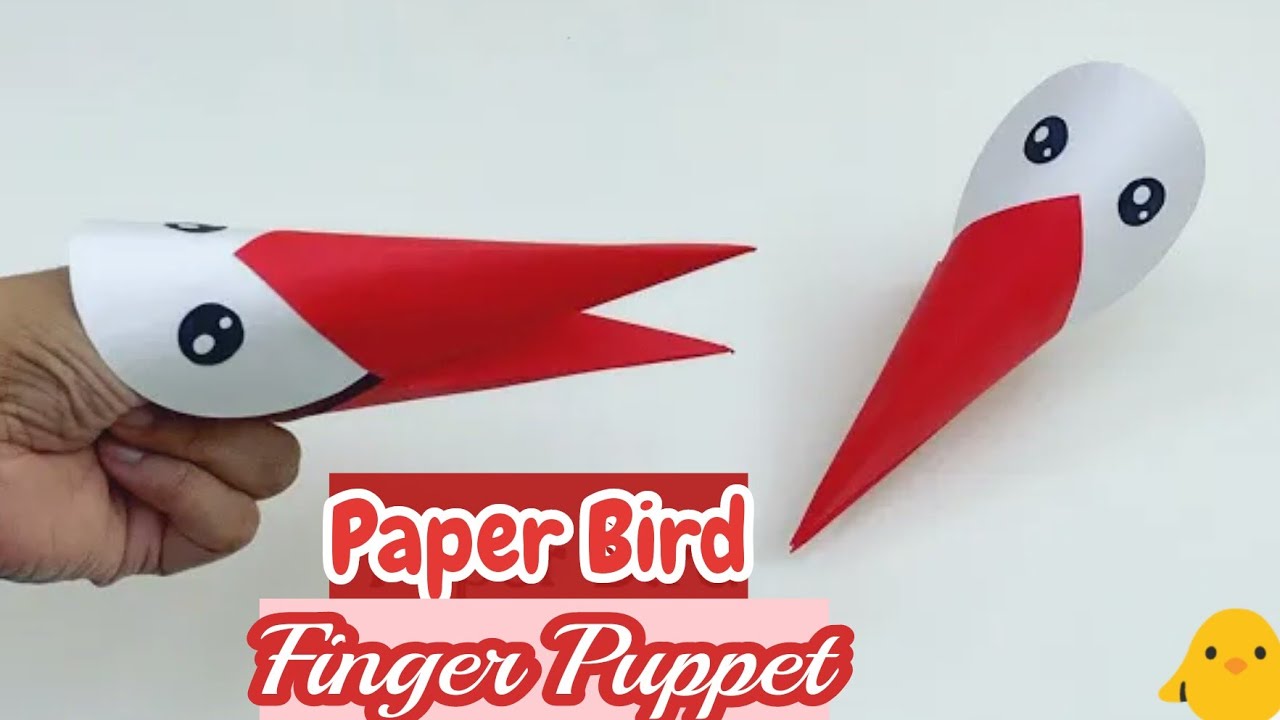 DIY PAPER BIRD FINGER PUPPET Origami BIRD Finger Puppet Origami Craft Paper Craft For DIY PAPER BIRD FINGER PUPPET Origami BIRD Finger Puppet Origami Craft Paper Craft For