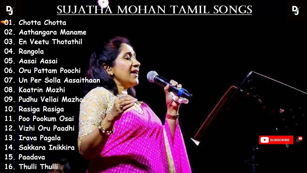 Sujatha Mohan Tamil Hits | All Time Favourite | Sujatha Mohan Tamil Songs Collection | Jukebox ...