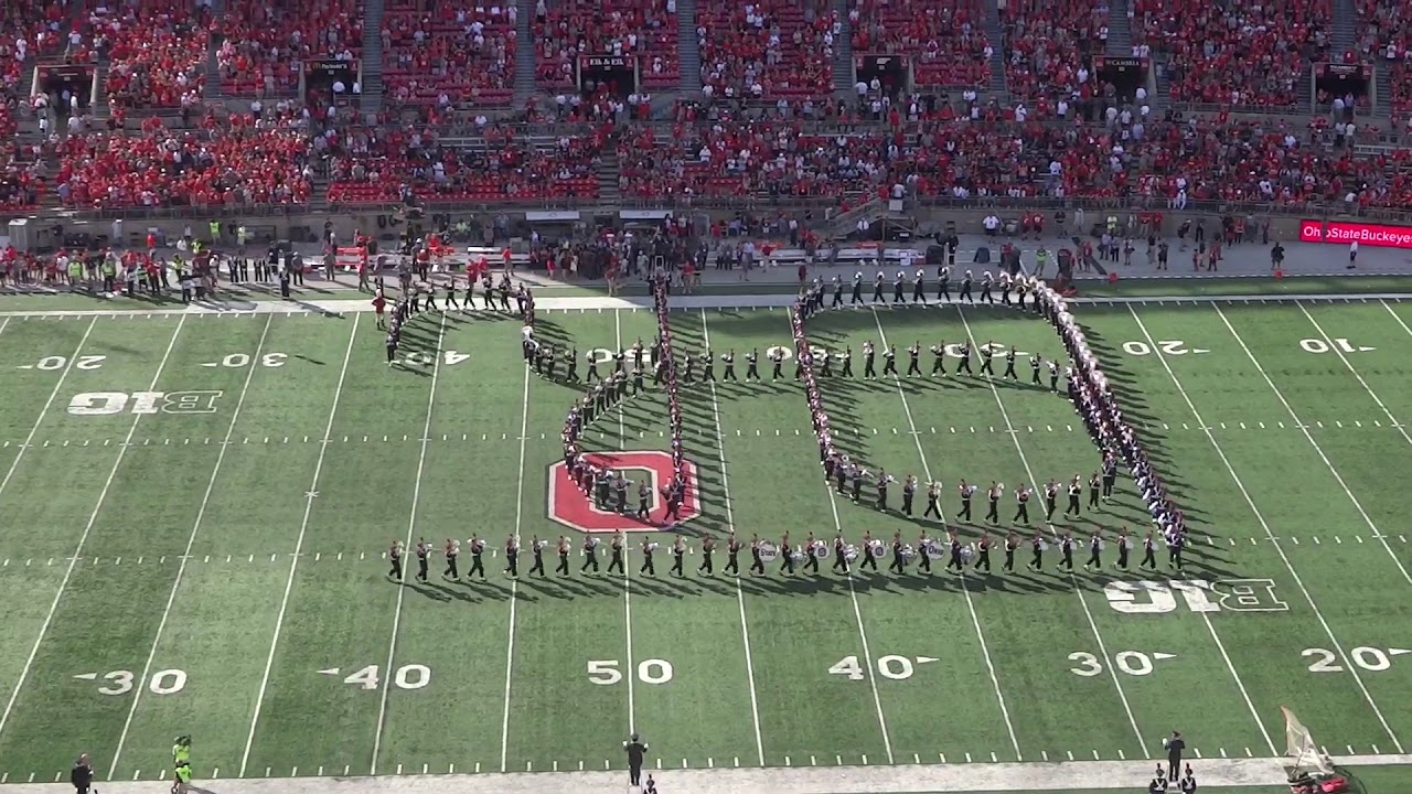 Ohio State band script Ohio vs. Indiana 10/6/18 - YouTube