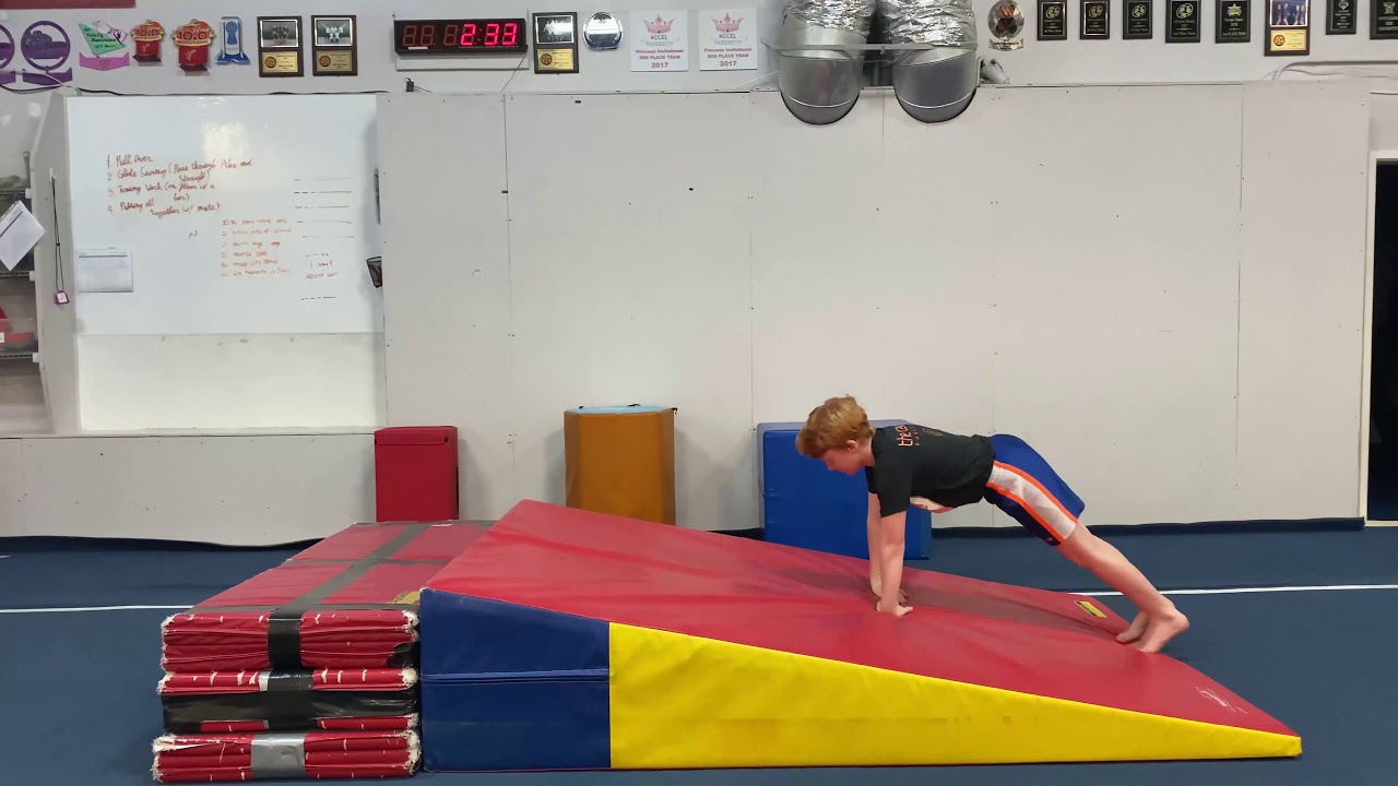 Straight Arm Backward Roll Down Wedge - YouTube