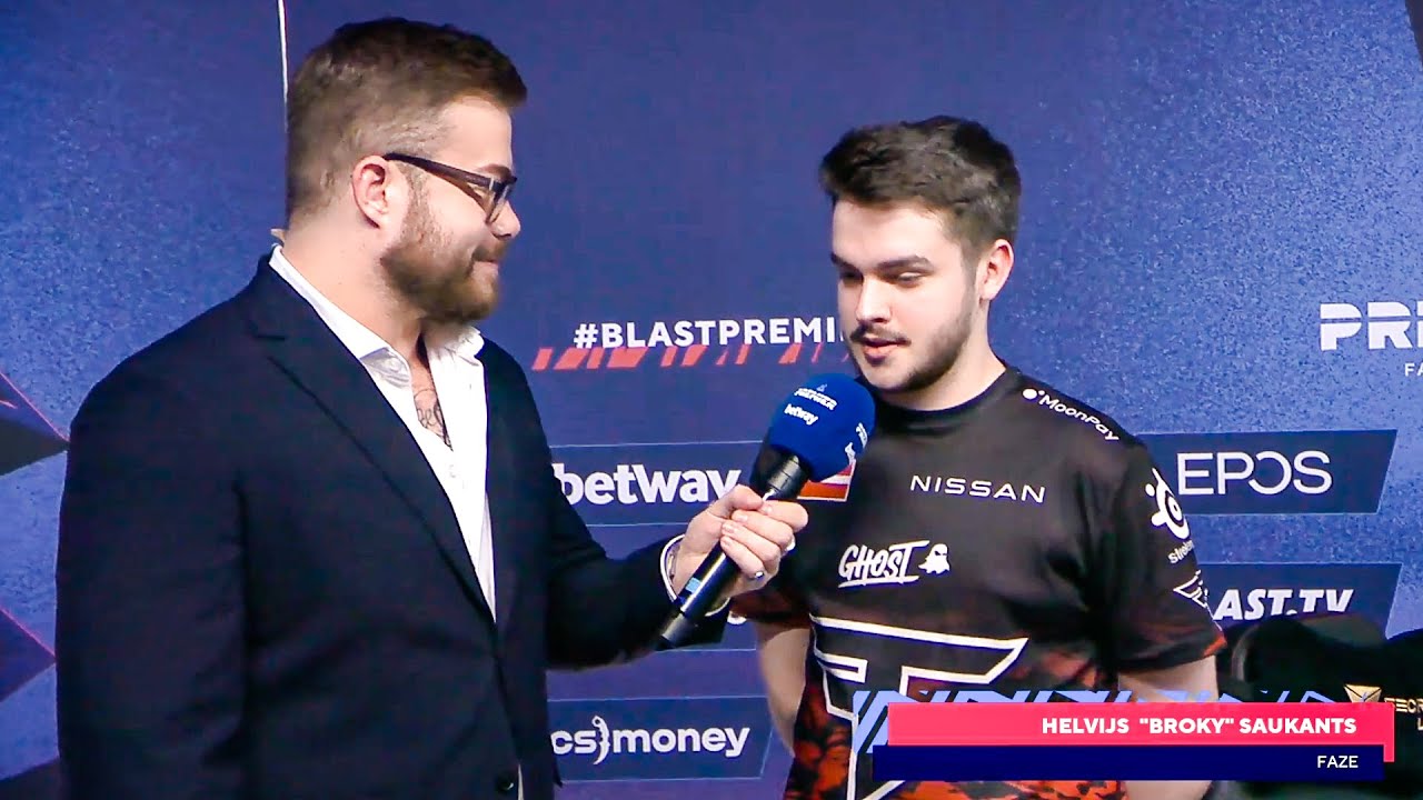 FaZe broky - Interview after WIN vs Heroic | BLAST Premier Fall Groups ...