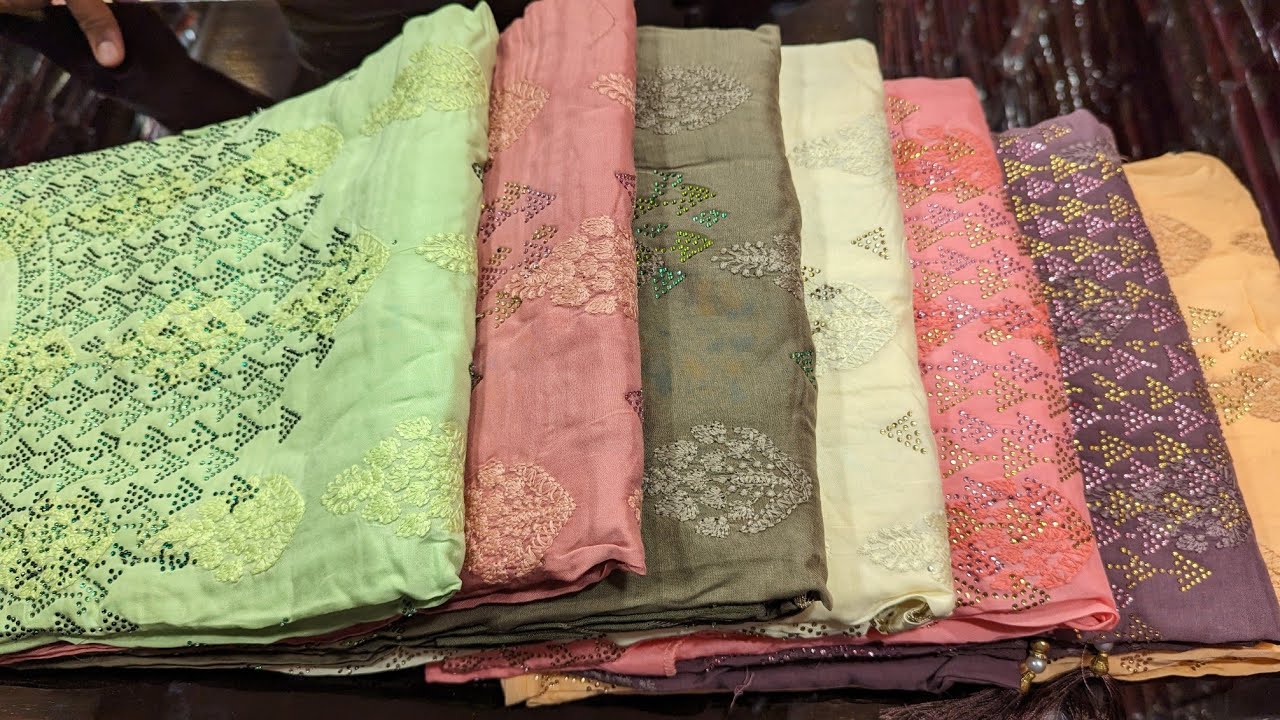 Soraski stone work indian party dress collection - YouTube