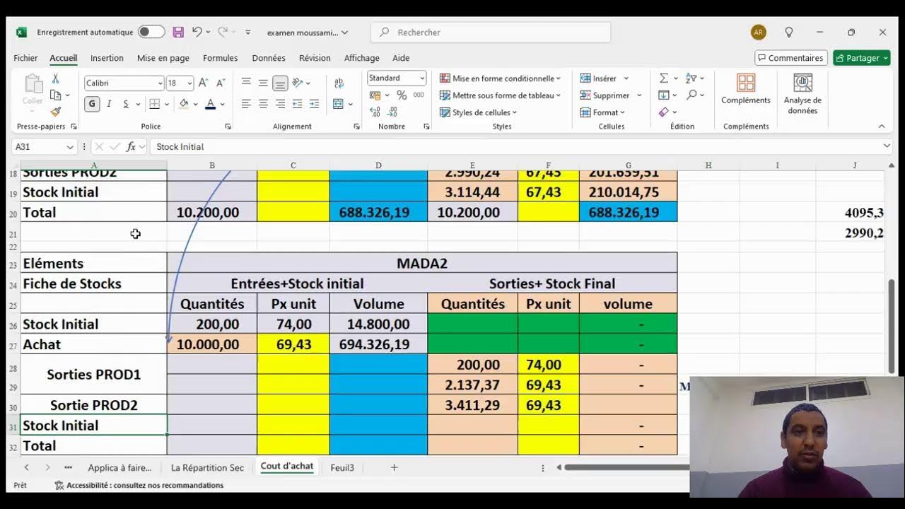 Comptabilité Analytique S3 Partiel 2024 Fifo - YouTube