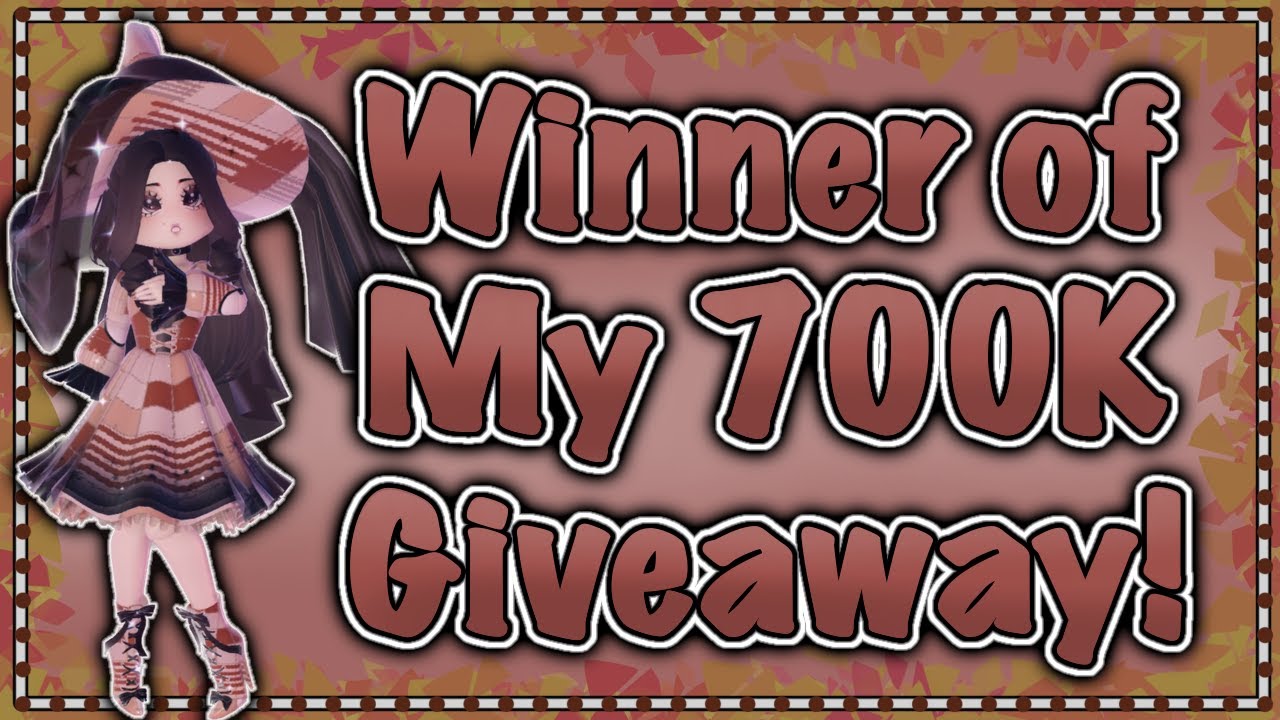 WINNER OF MY 700K GIVEAWAY! - YouTube