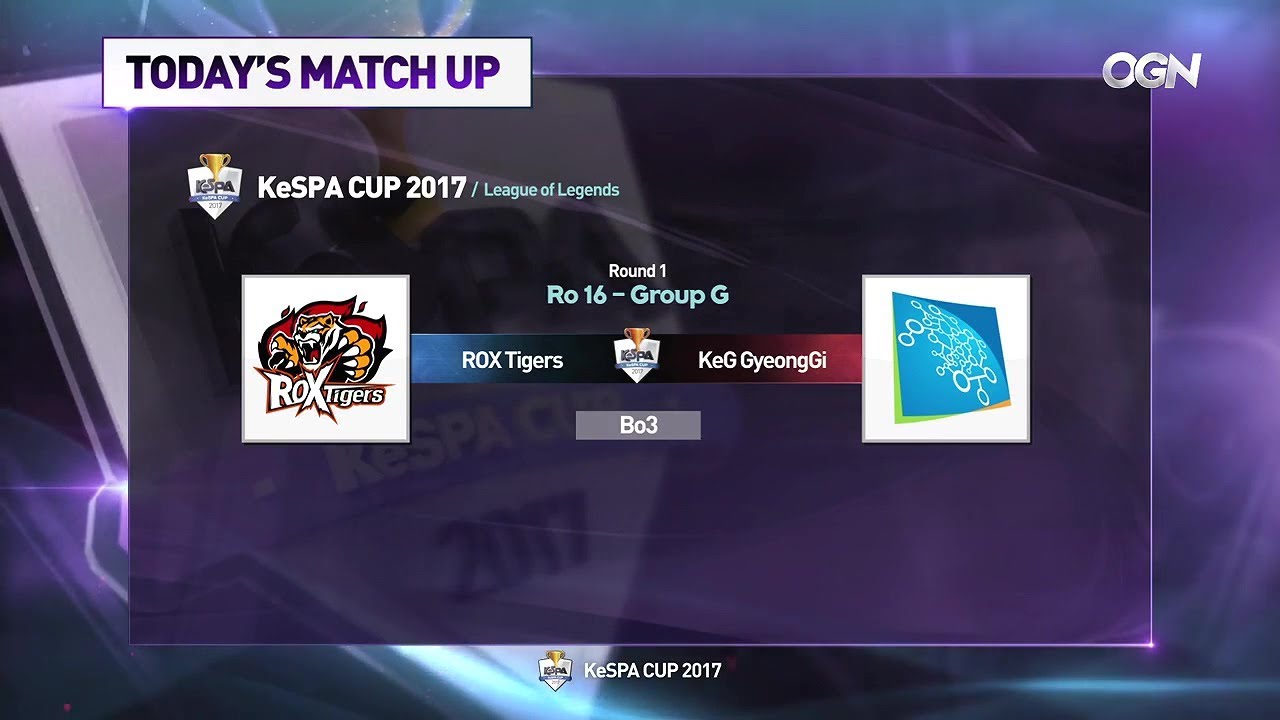[LoL KeSPA Cup 2017] ROX vs 경기 - 1라운드 16강 G조 1경기 - YouTube