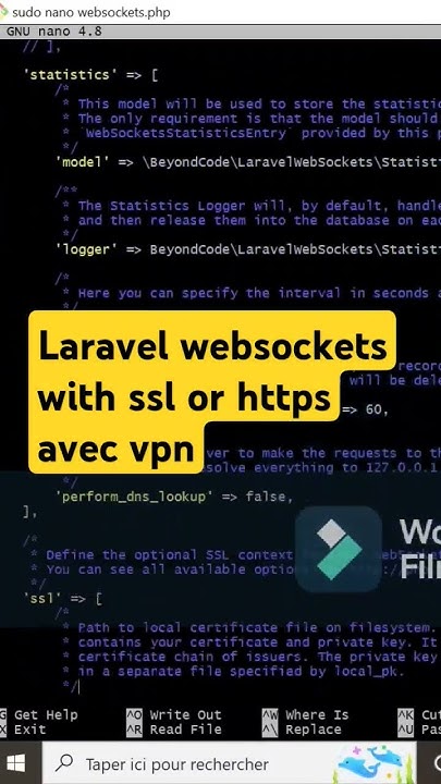 Laravel websockets with ssl or https avec vpn #laravelwebsockets #websocket #websockets #ssl # ...