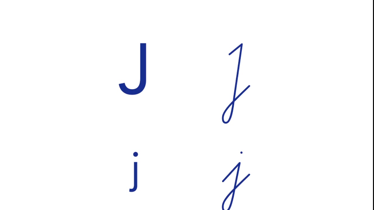 Letter J In Cursieve Hoofdletter