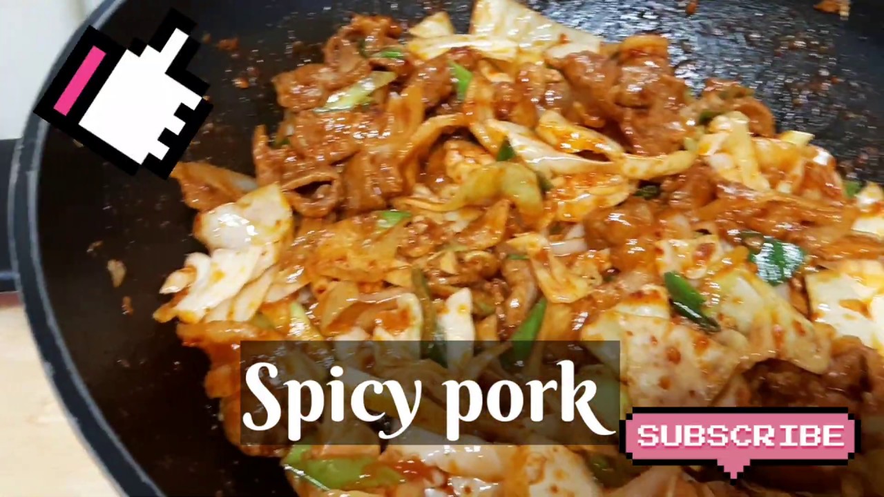 How to cook spicy pork with vegetables - YouTube