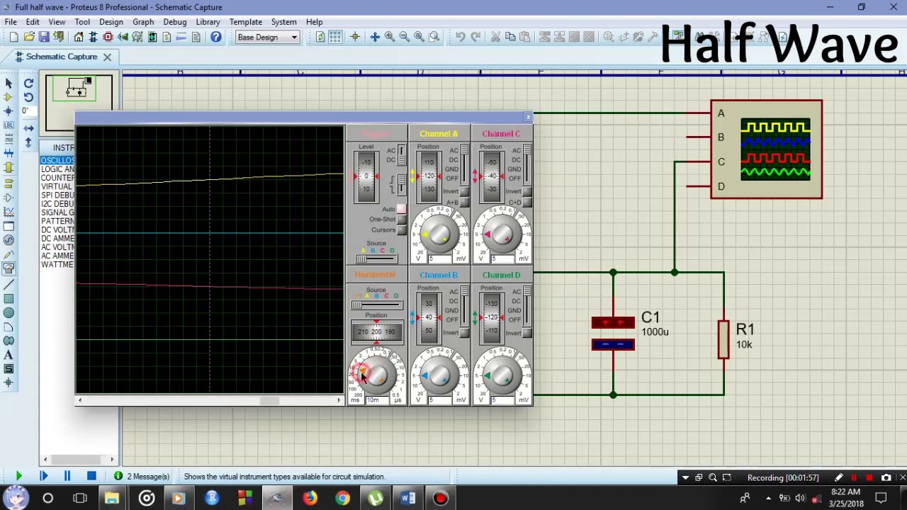 Tutorial Proteus: Rangkaian Dioda Full Wave & Half Wave - YouTube