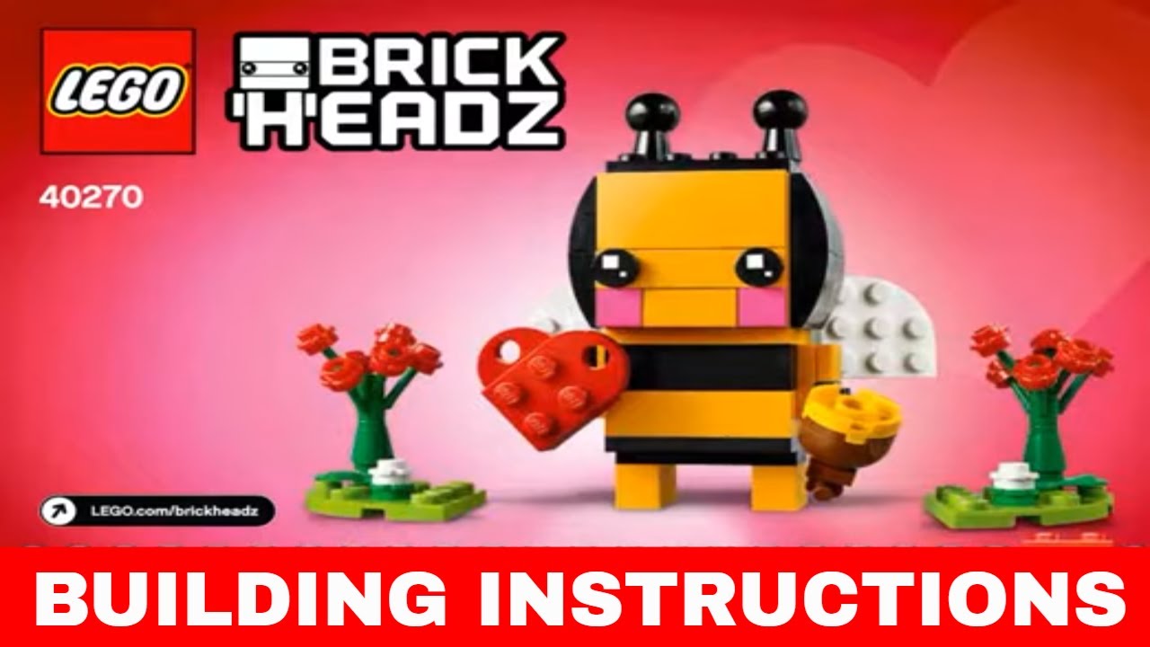 BUILDING INSTRUCTIONS FOR LEGO MERCHANDISE VALENTINE'S BEE 40270 - YouTube