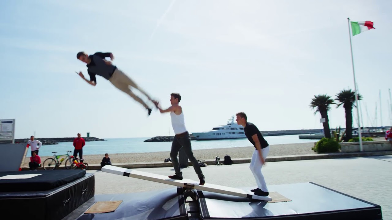 World's Craziest Teeterboard Flips Streaks Show in - YouTube