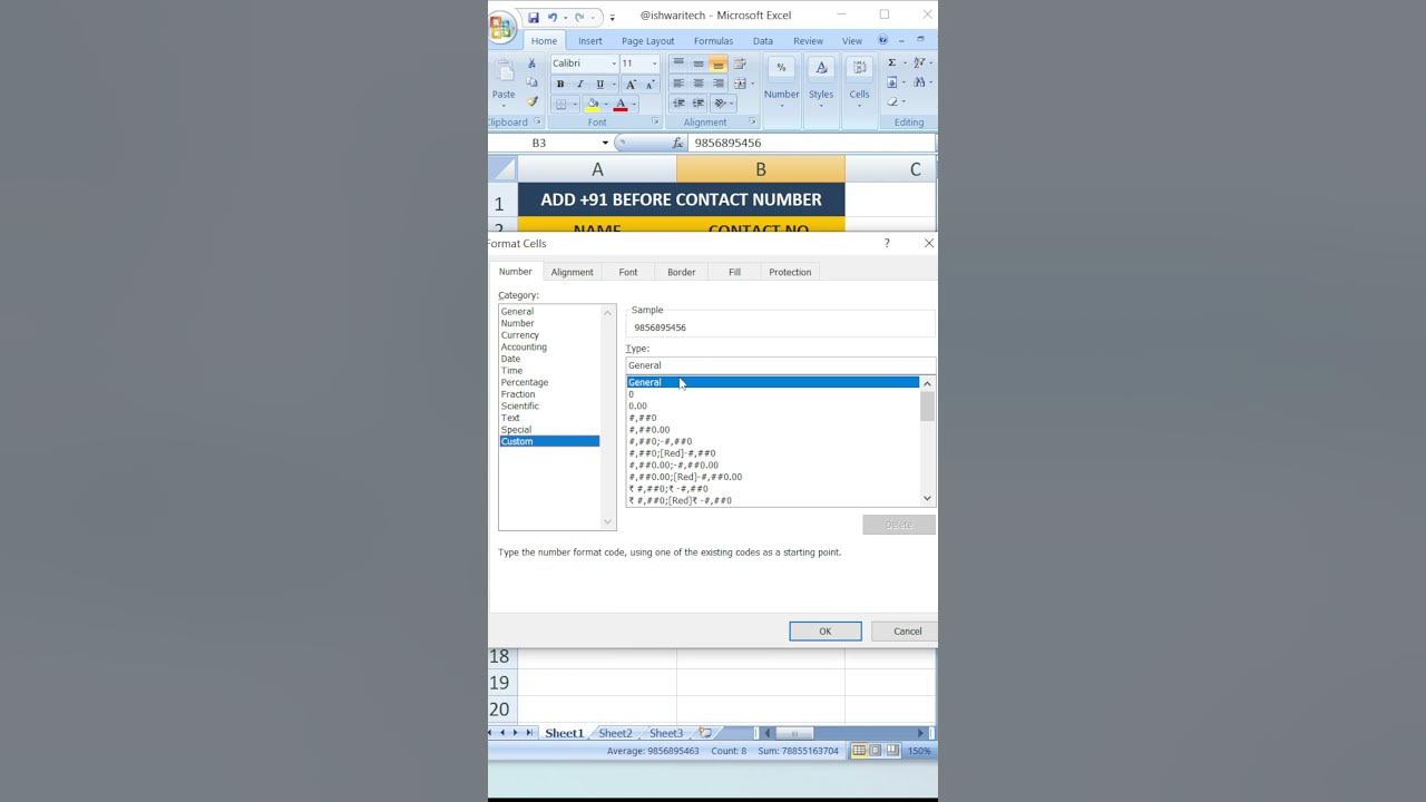 How To Add Country Code Before Any Contact Number In Excel Excel how-to-add-country-code-before-any-contact-number-in-excel-excel
