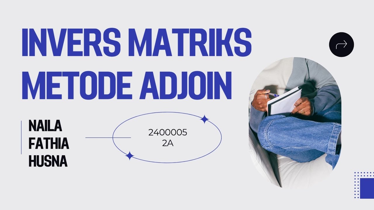 INVERS MATRIKS METODE ADJOIN, SOAL 1 NAILA FATHIA HUSNA - YouTube