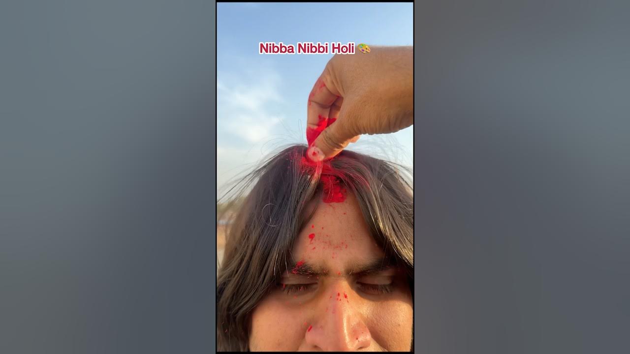 Nibba Nibbi Holi 🎨😂#shorts #youtube #holi - YouTube