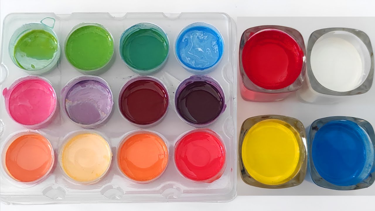 12 Colors Made from Just 3 Primary Colors / Acrylic Color Mixing ...