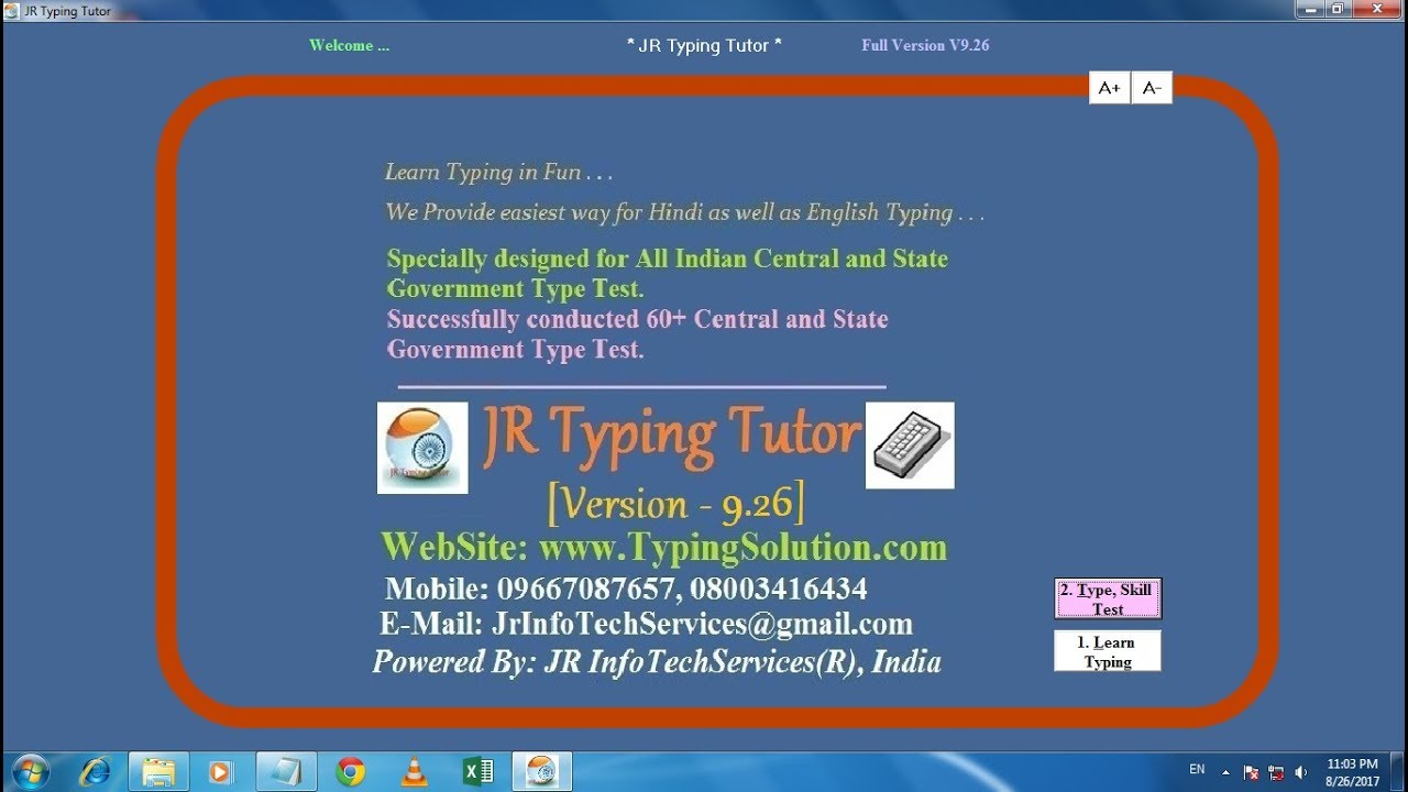 JR Typing Tutor | Full Version | Activator 100% Free | Free of cost for ...