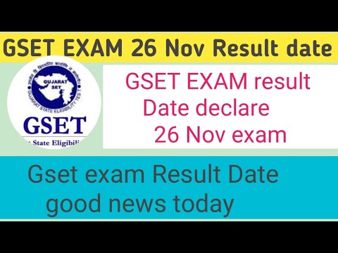 Gset exam 26 Nov Result declared / Gset exam result Date declare 26-Nov ...