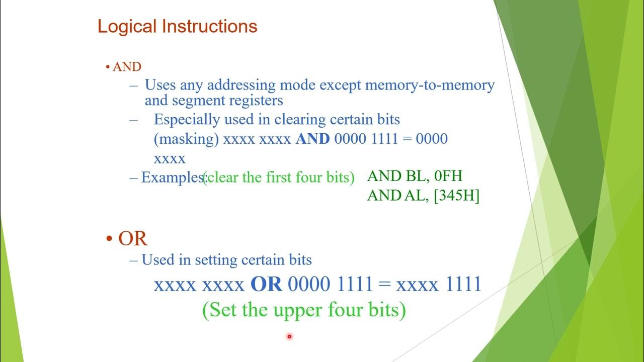 MPMC unit 1 logic instructions - YouTube