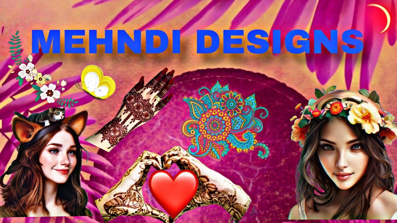 Mehndi designs done easy method for beginners - YouTube