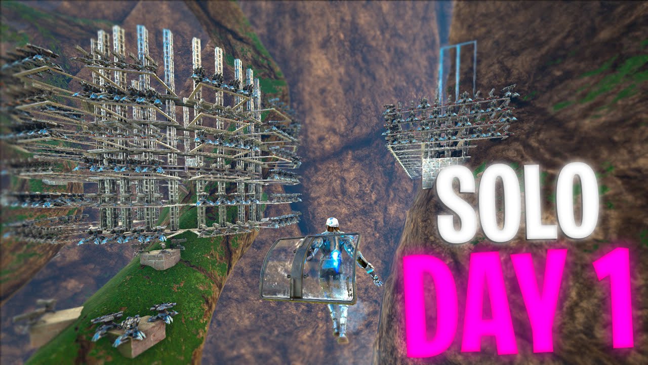 I Built The Most Insane Cliff Base SOLO In ARK!! - YouTube