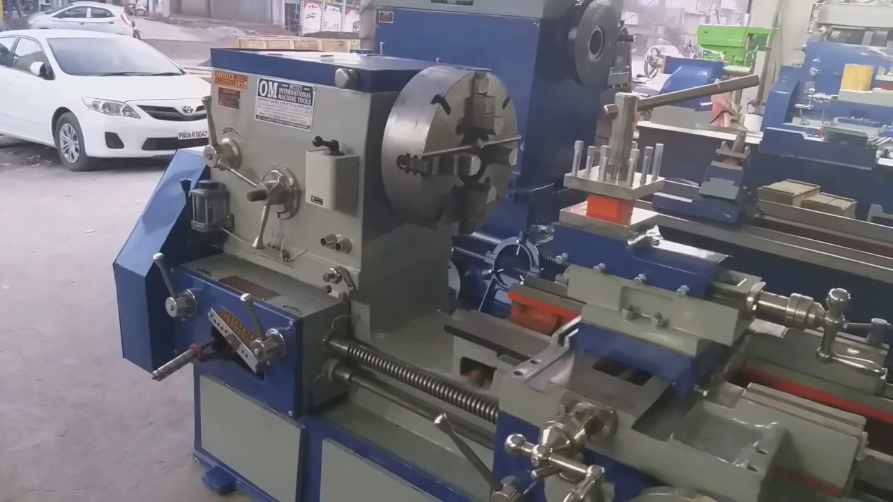 Lathe Machine 8 Feet x 16 x 14 x 120 MM Bore - YouTube
