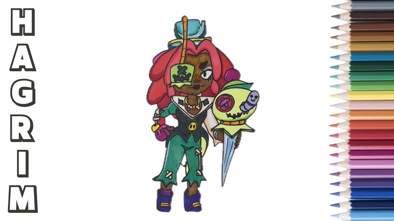 브롤스타즈 주주 그리기 how to draw Juju Brawl Stars - YouTube